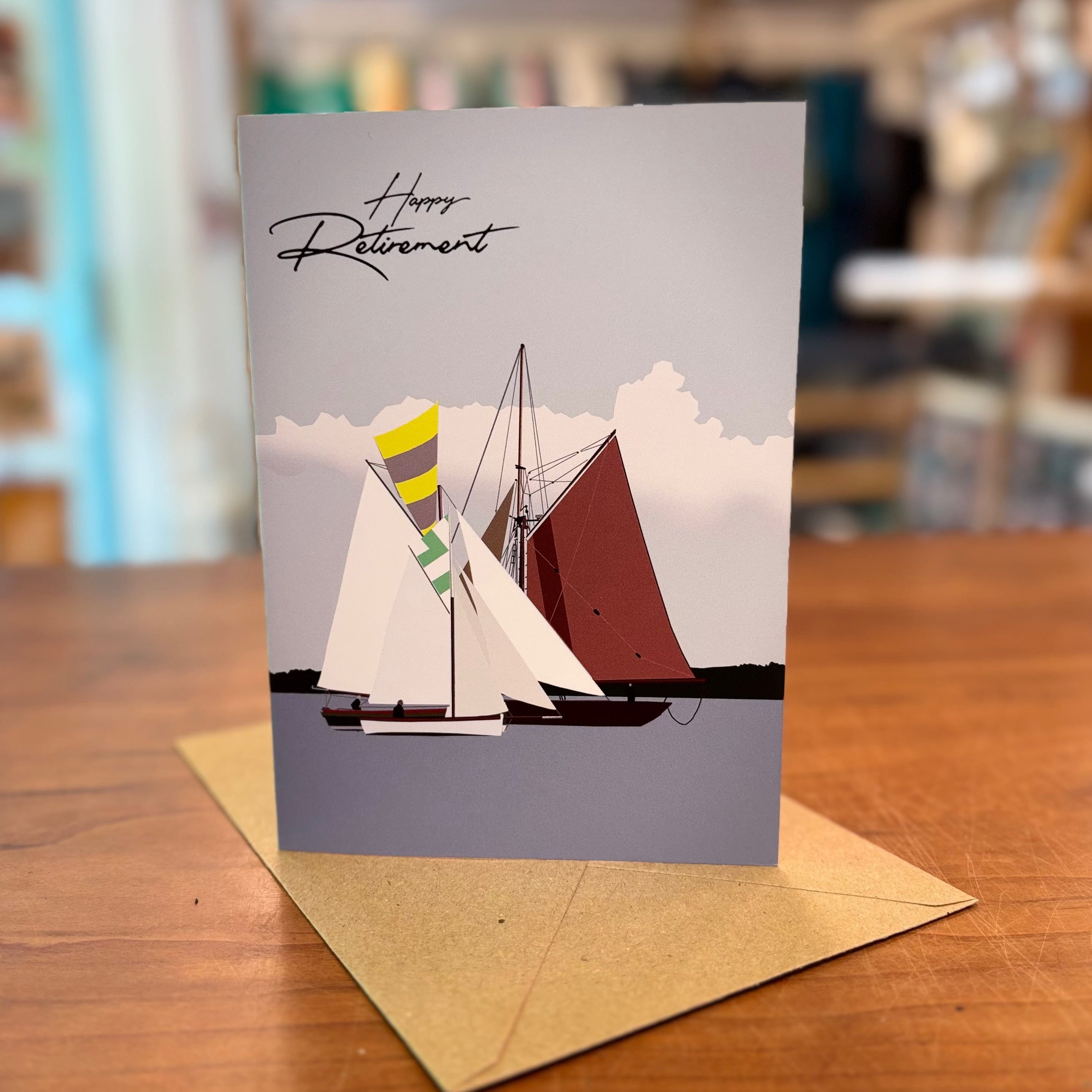 Happy Retirement Sailing Boats Card – Paper Plane Bristol
