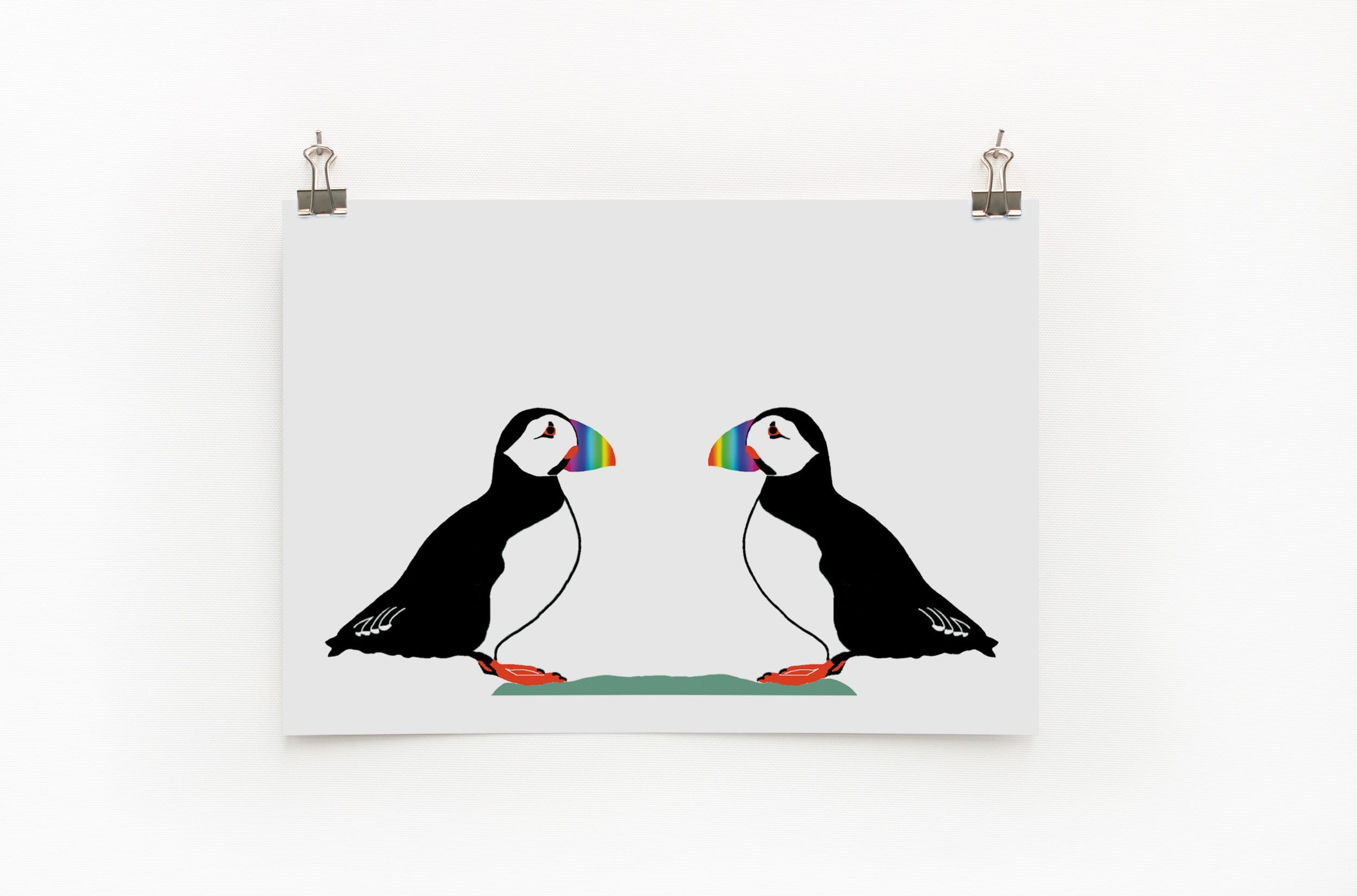 Rainbow Puffin A4 Print – Paper Plane Bristol
