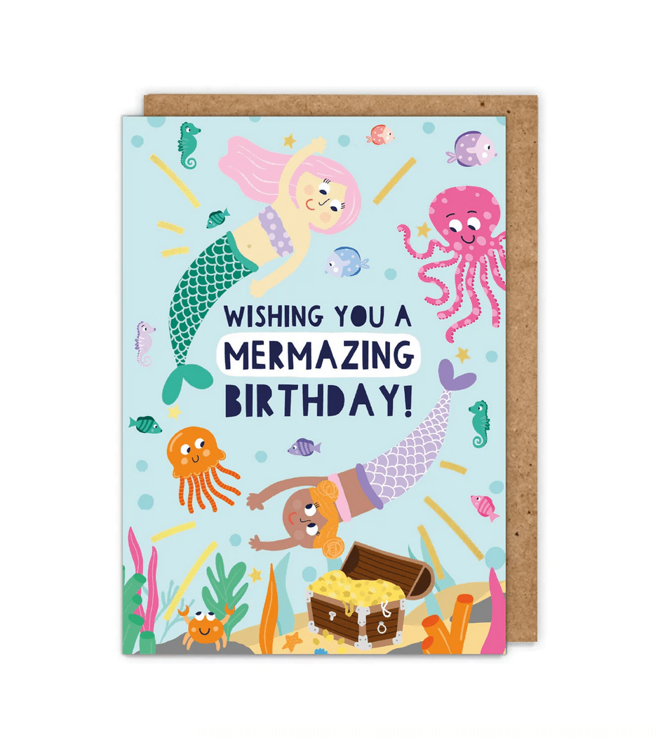 Wishing you a Mermazing Birthday' Children's Birthday Card – Paper ...
